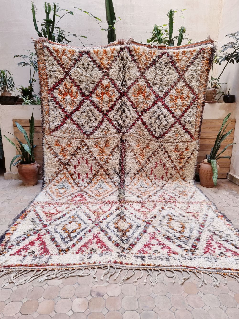 Moroccan Vintage Beni Ouarain Rug 1967 335x210cm